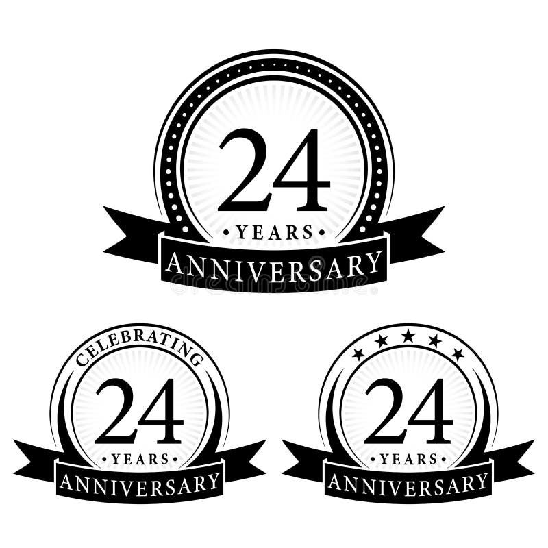 24 Years Anniversary Celebration Logotype. 24th Anniversary Logo ...