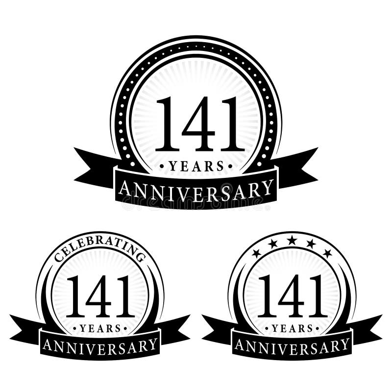 141 Years Anniversary Celebration Logotype. 141st Anniversary Logo ...