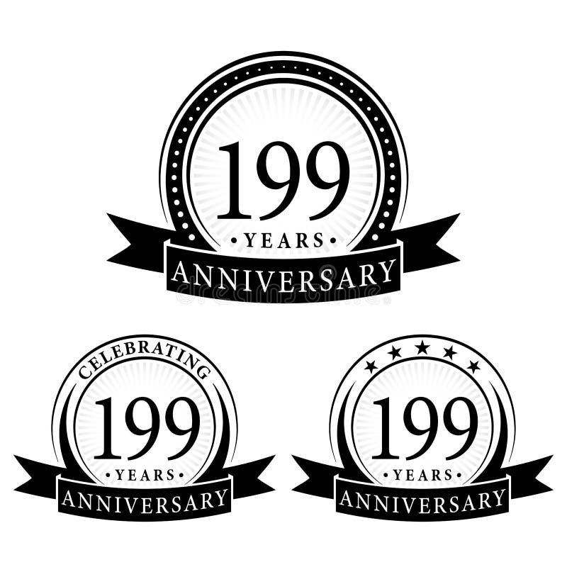 199 Years Anniversary Celebration Logotype. 199th Anniversary Logo ...
