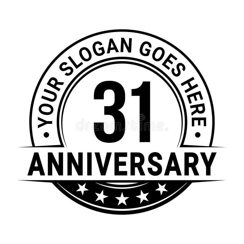 31 Years Anniversary. 31st Anniversary Logo Design Template. Vector and ...