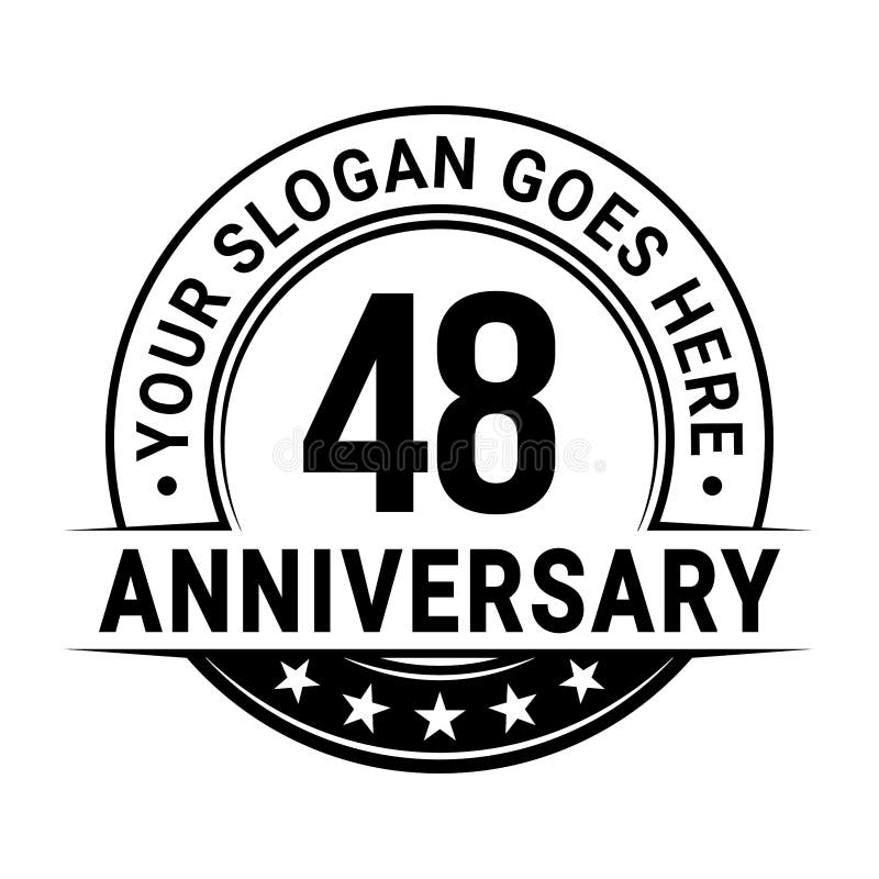 48 Years Anniversary. 48th Anniversary Logo Design Template. Vector and ...