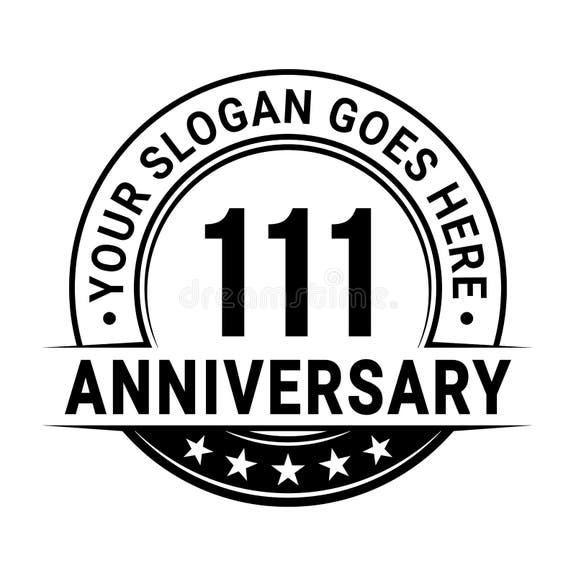 111 Years Anniversary. 111th Anniversary Logo Design Template. Vector ...