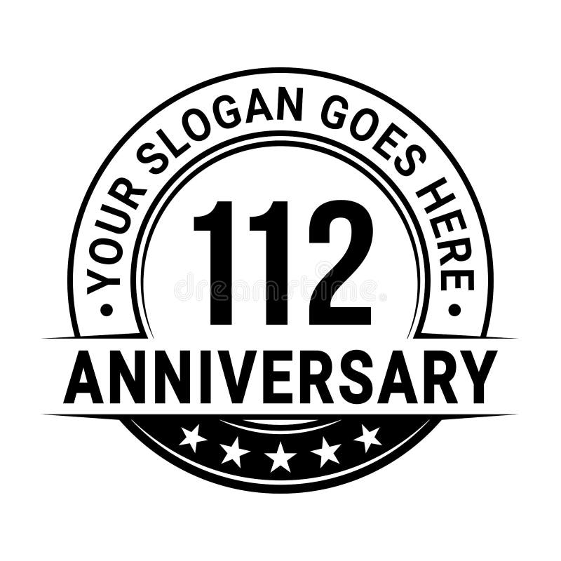 112 Years Anniversary. 112th Anniversary Logo Design Template. Vector ...