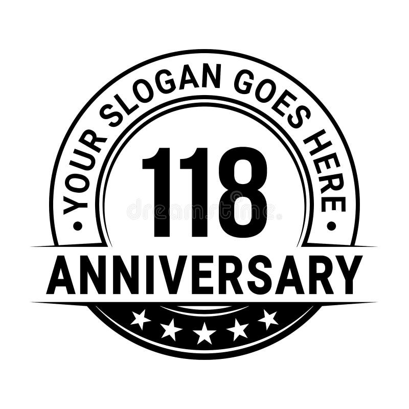 118 Years Anniversary. 118th Anniversary Logo Design Template. Vector ...