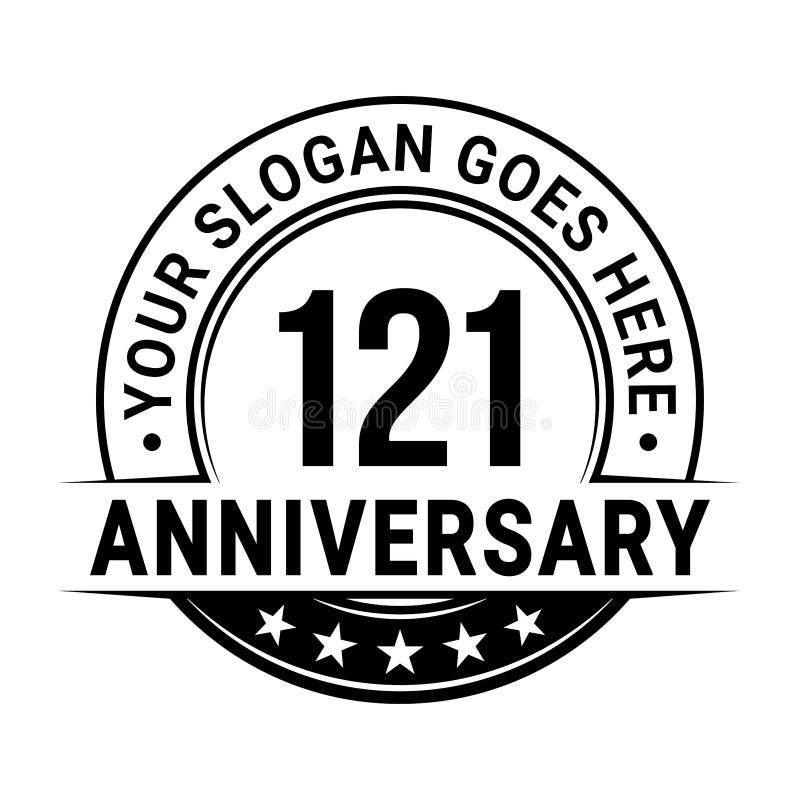 121 Years Anniversary. 121st Anniversary Logo Design Template. Vector ...