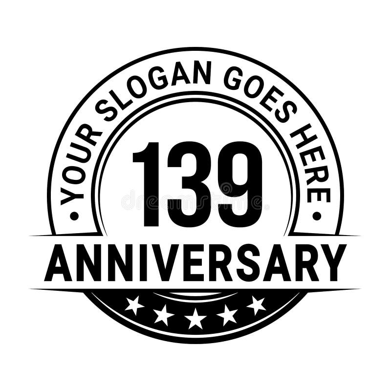 139 Years Anniversary. 139th Anniversary Logo Design Template. Vector ...