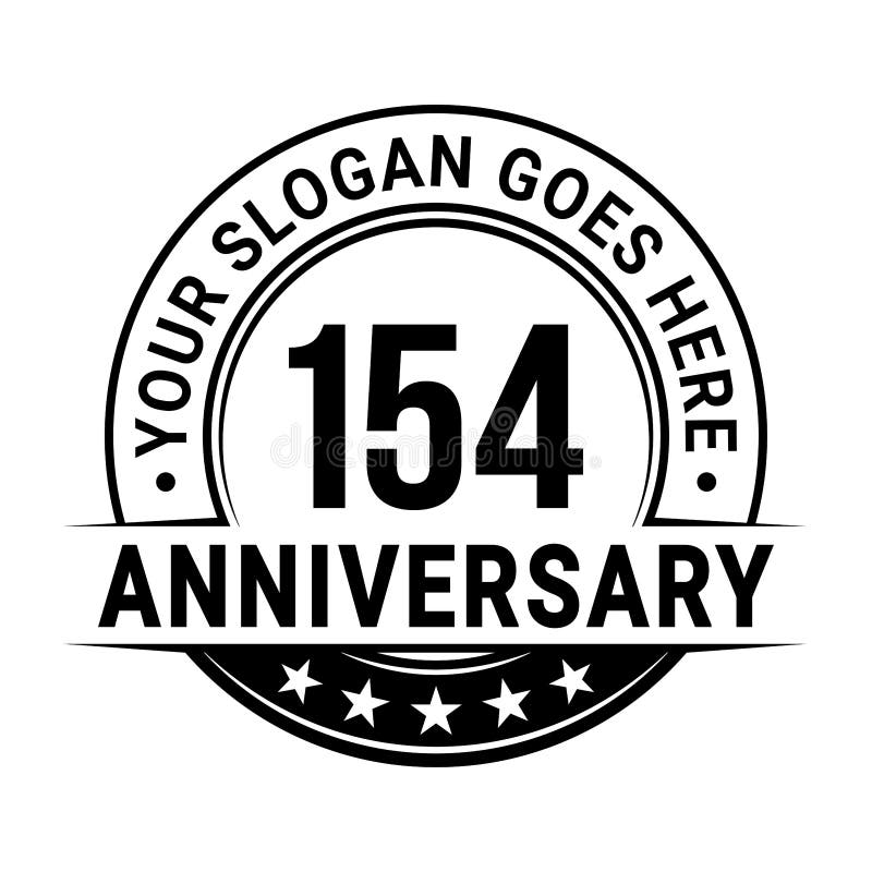 154 Years Anniversary. 154th Anniversary Logo Design Template. Vector ...