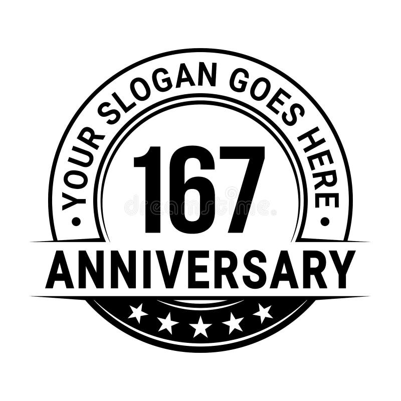 167 Years Anniversary. 167th Anniversary Logo Design Template. Vector ...