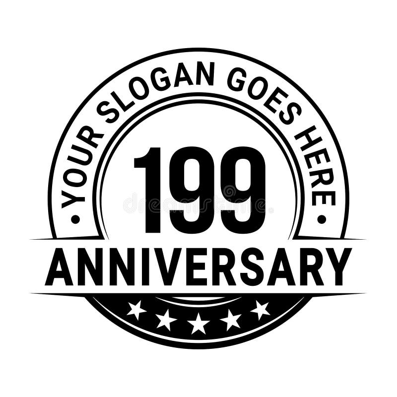 199 Years Anniversary. 199th Anniversary Logo Design Template. Vector ...