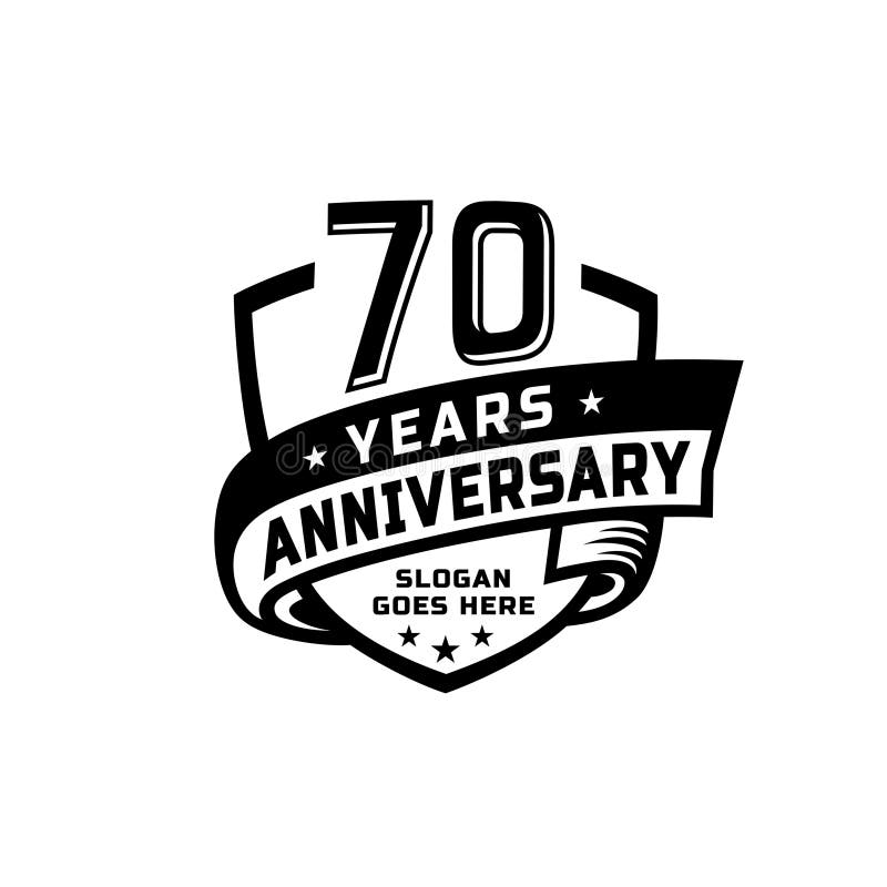 70 Years Anniversary Celebration Design Template. 70th Anniversary Logo ...