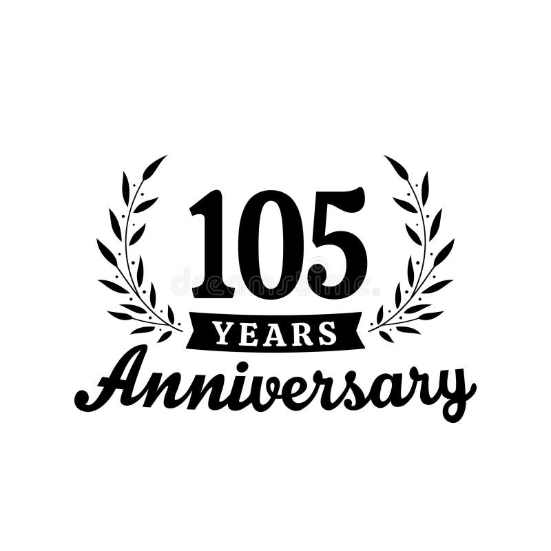 105 Years Anniversary Celebration Logotype. 105th Anniversary Logo ...