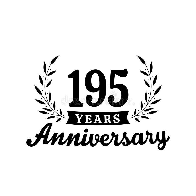 195 Years Anniversary Celebration Logotype. 195th Anniversary Logo ...