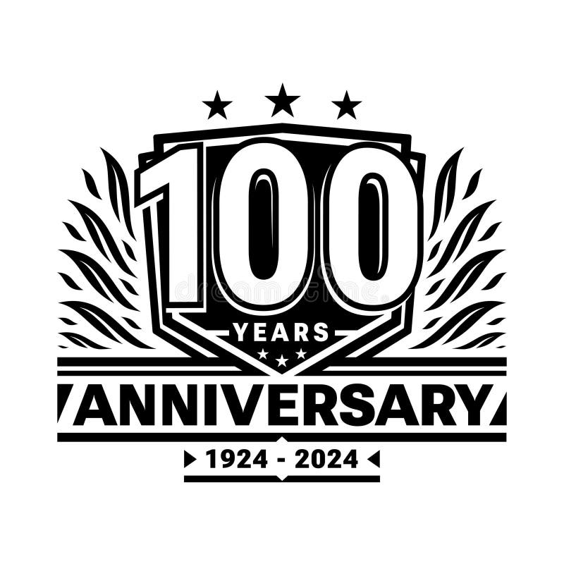 100 Years Anniversary Celebration Shield Design Template. 100th ...