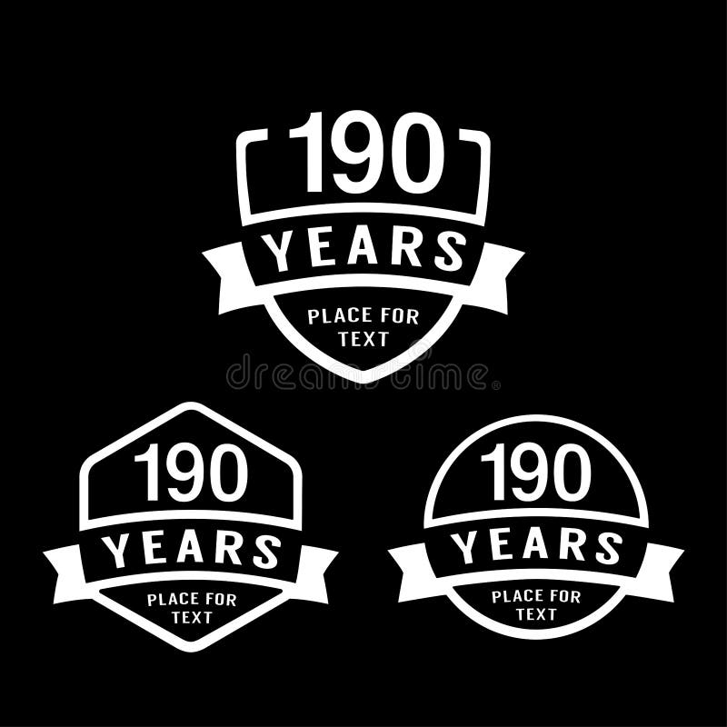 190 Years Anniversary Celebration Logotype. 190th Anniversary Logo ...
