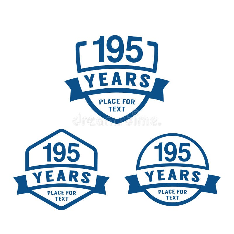 195 Years Anniversary Celebration Logotype. 195th Anniversary Logo ...