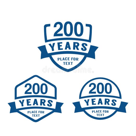 200 Years Anniversary Celebration Logotype. 200th Anniversary Logo ...
