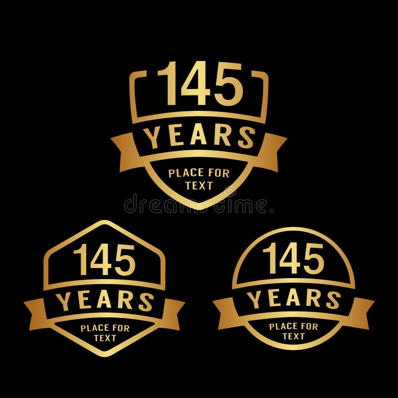 145 Years Anniversary Celebration Logotype. 145th Anniversary Logo ...