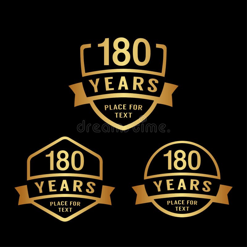 180 Years Anniversary Celebration Logotype. 180th Anniversary Logo ...