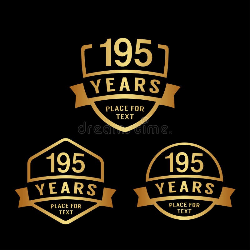 195 Years Anniversary Celebration Logotype. 195th Anniversary Logo ...