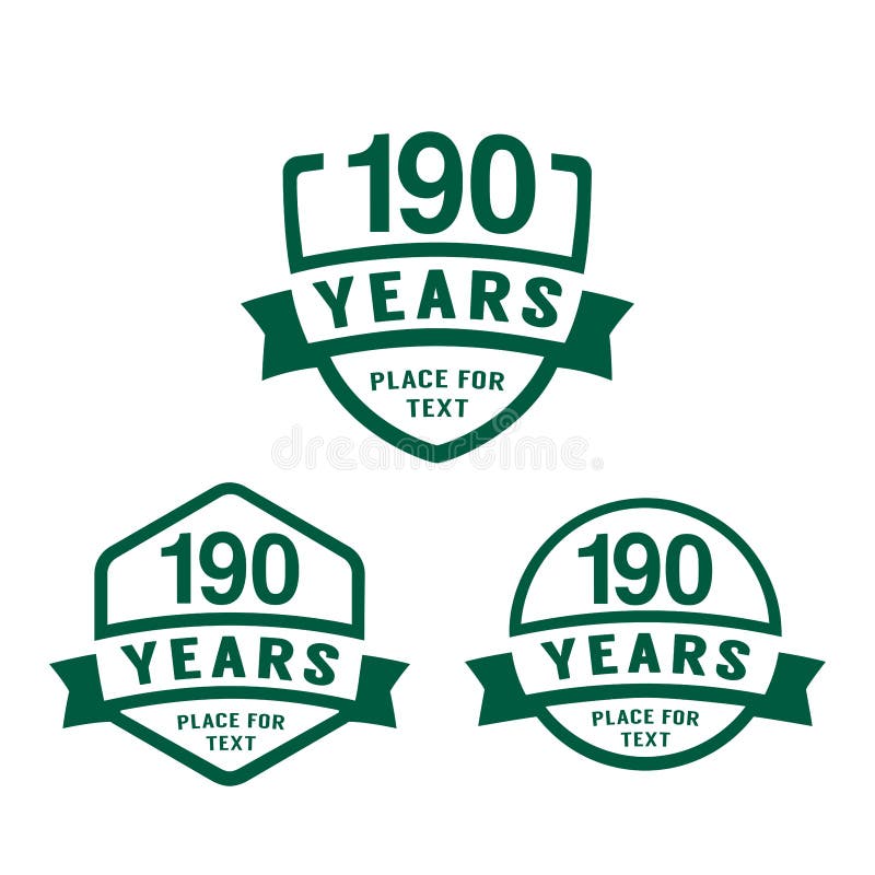 190 Years Anniversary Celebration Logotype. 190th Anniversary Logo ...