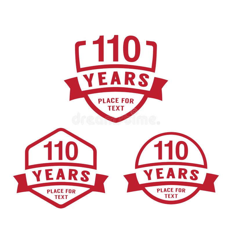 110 Years Anniversary Celebration Logotype. 110th Anniversary Logo ...