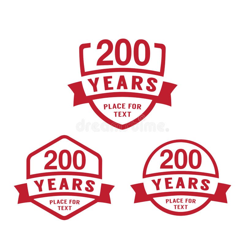 200 Years Anniversary Celebration Logotype. 200th Anniversary Logo ...