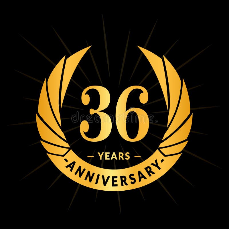 36 Years Anniversary Design Template. Elegant Anniversary Logo Design ...
