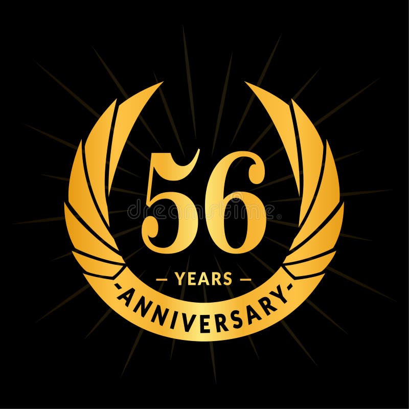 56 Years Golden Anniversary Stock Illustration - Illustration of ...