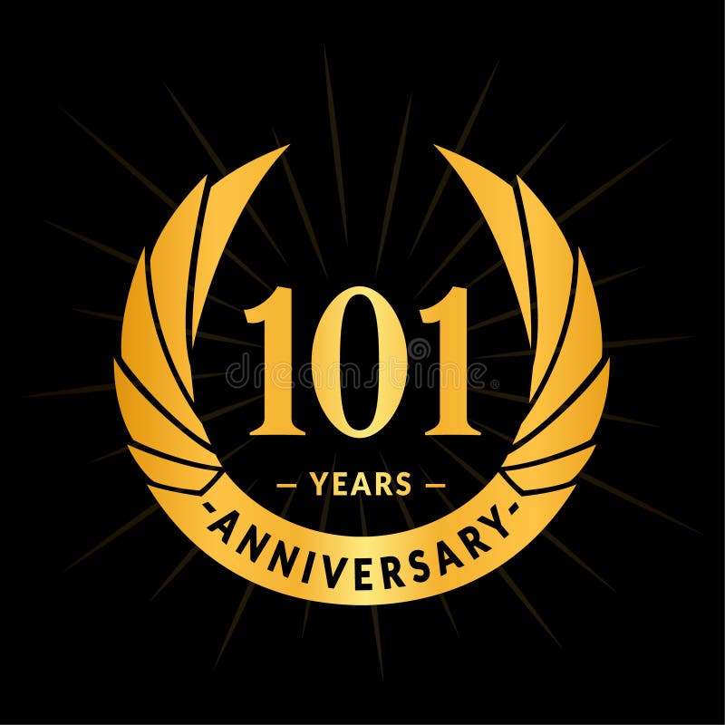 101 Years Anniversary Design Template. Elegant Anniversary Logo Design ...