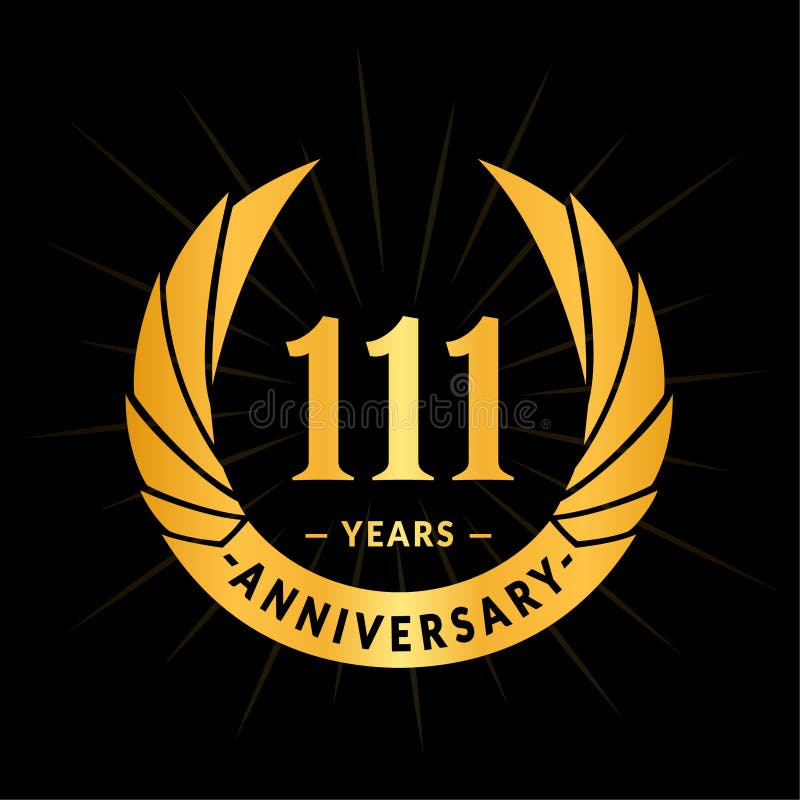 111 Years Anniversary Design Template. Elegant Anniversary Logo Design ...