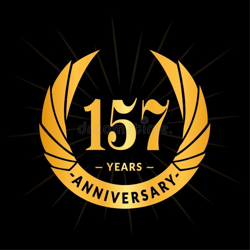 157 Years Anniversary Design Template. Elegant Anniversary Logo Design ...
