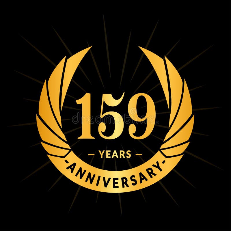 159 Years Anniversary Design Template. Elegant Anniversary Logo Design ...