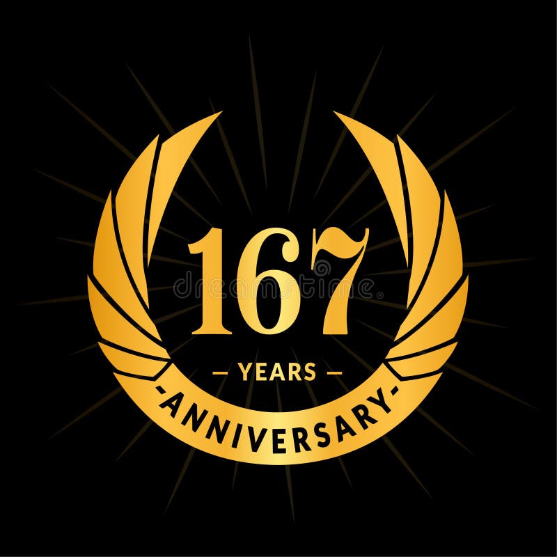 167 Years Anniversary Design Template. Elegant Anniversary Logo Design ...