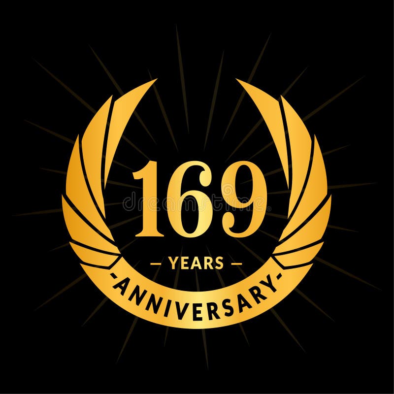 169 Years Anniversary Design Template. Elegant Anniversary Logo Design ...