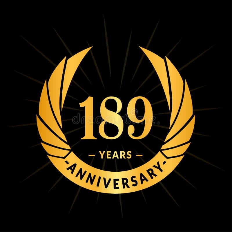 189 Years Anniversary Design Template. Elegant Anniversary Logo Design ...