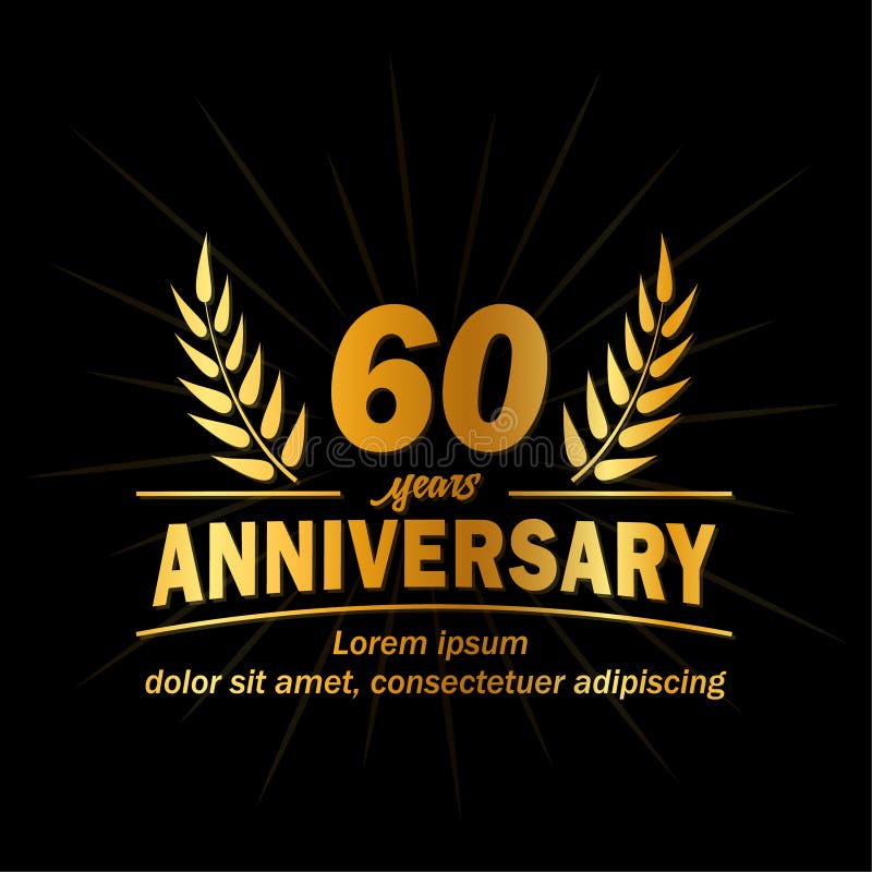 60th Anniversary Design Template. 60th Years Vector and Illustration ...