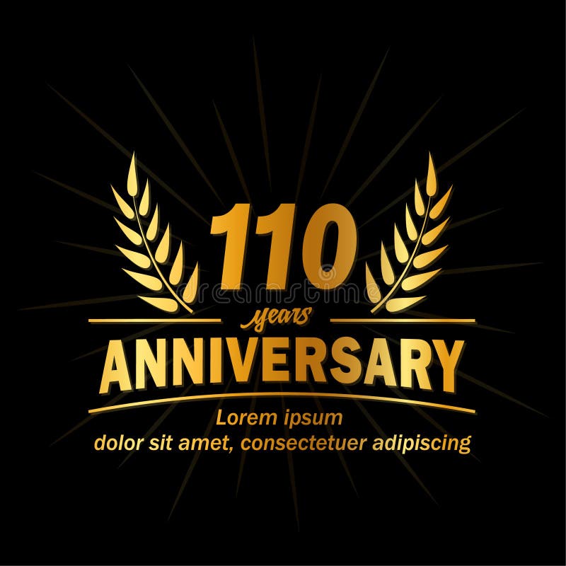 110 Th Anniversary Design Template. 110th Years Vector and Illustration ...
