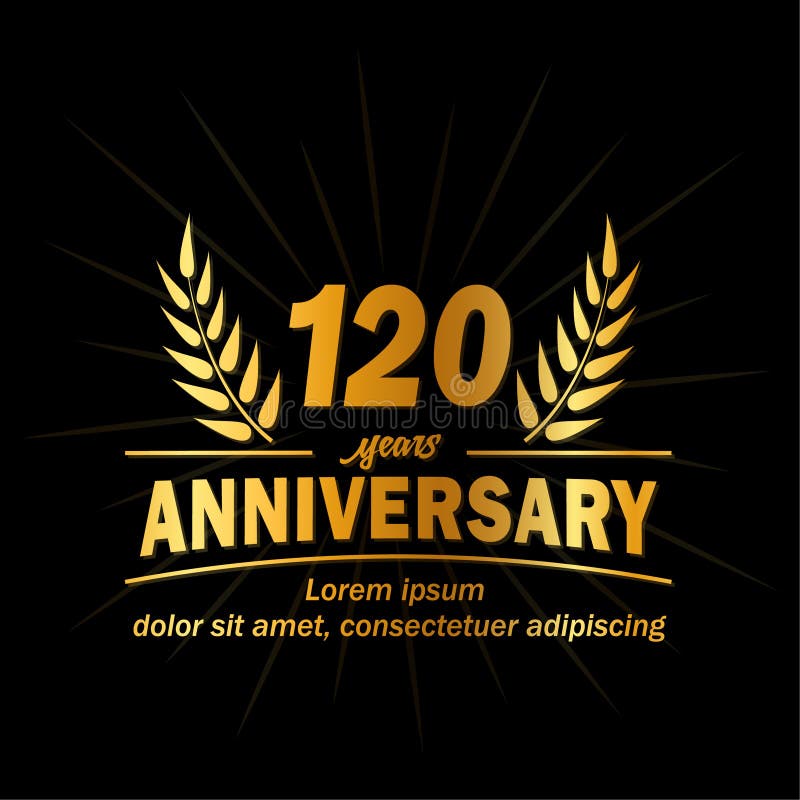 120 Th Anniversary Design Template. 120th Years Vector and Illustration ...