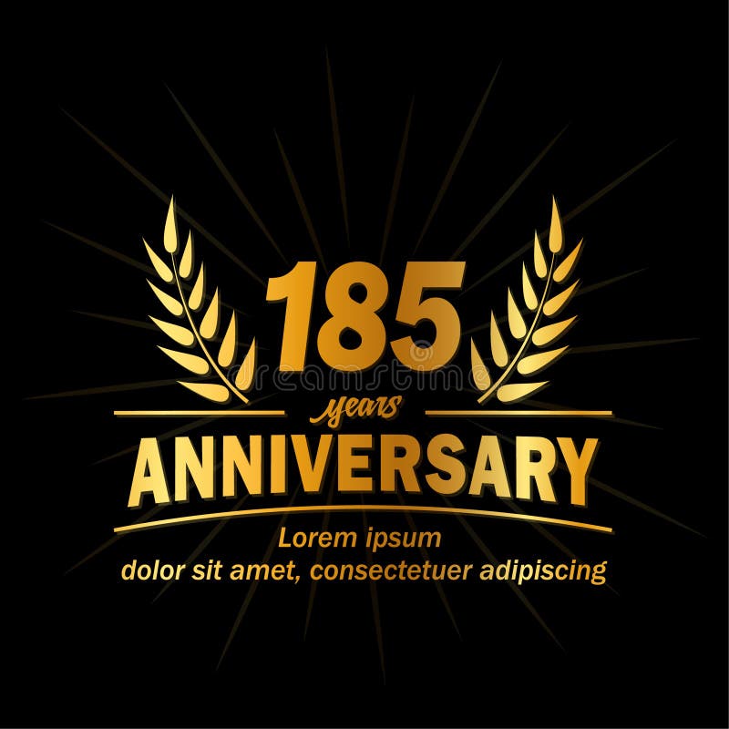 185th Anniversary Design Template. 185th Years Vector and Illustration ...