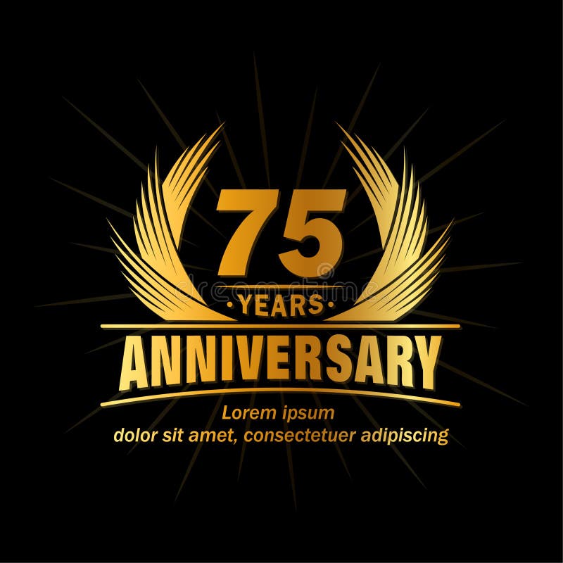 75 Years Anniversary. Elegant Anniversary Design. 75th Years Logo ...