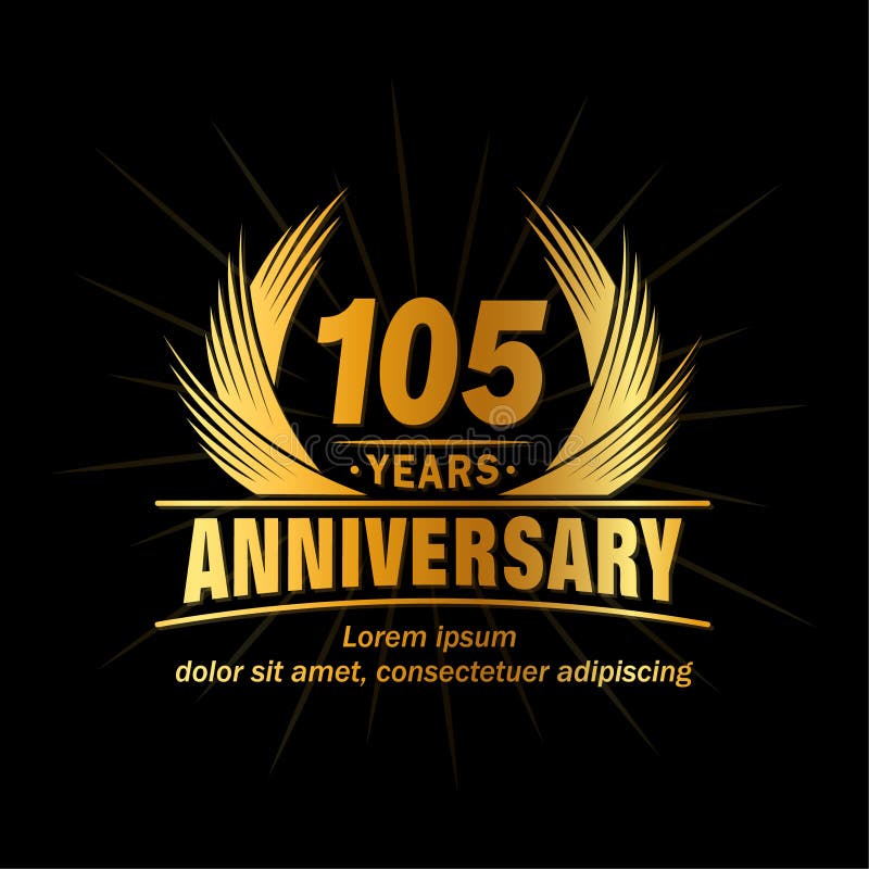 105 Years Anniversary. Elegant Anniversary Design. 105th Years Logo ...