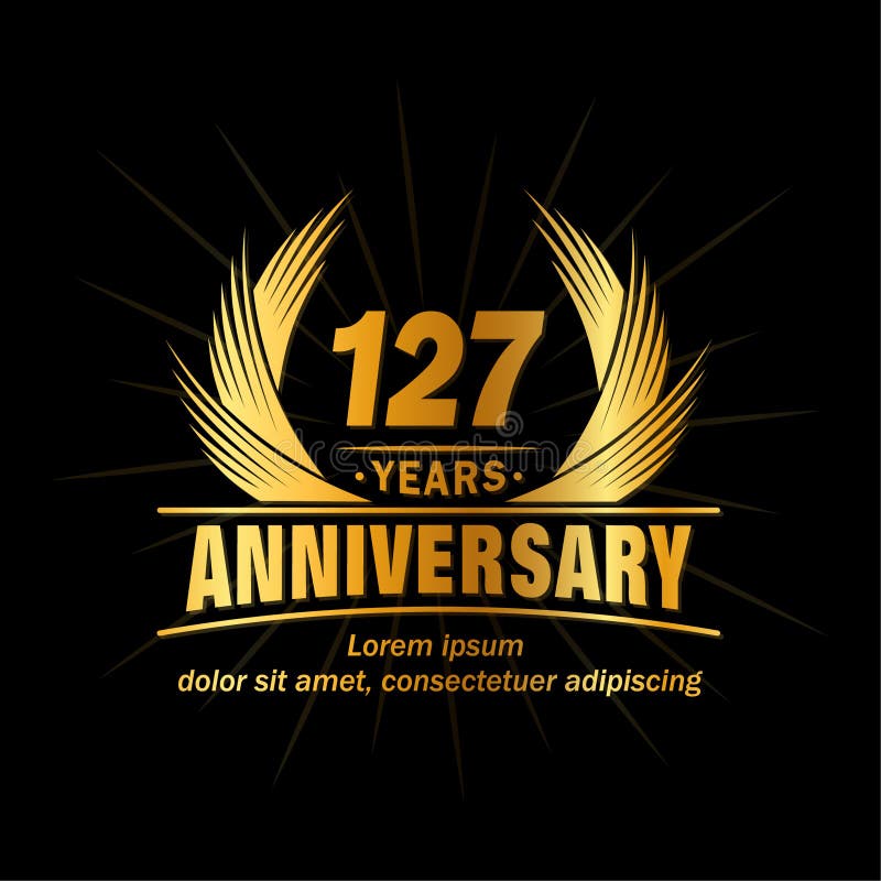 127 Years Anniversary. Elegant Anniversary Design. 127th Years Logo ...