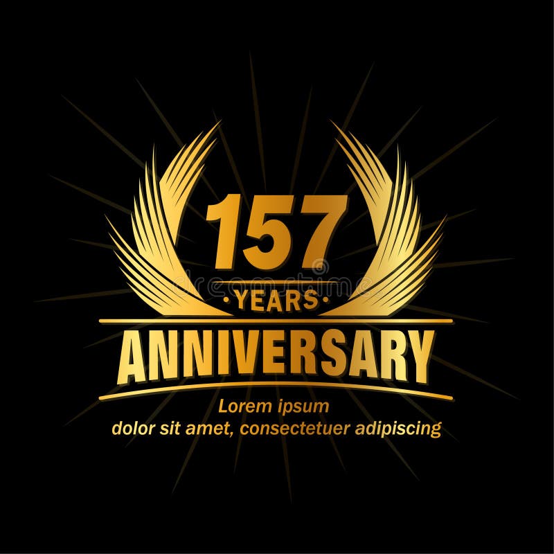 157 Years Anniversary. Elegant Anniversary Design. 157th Years Logo ...