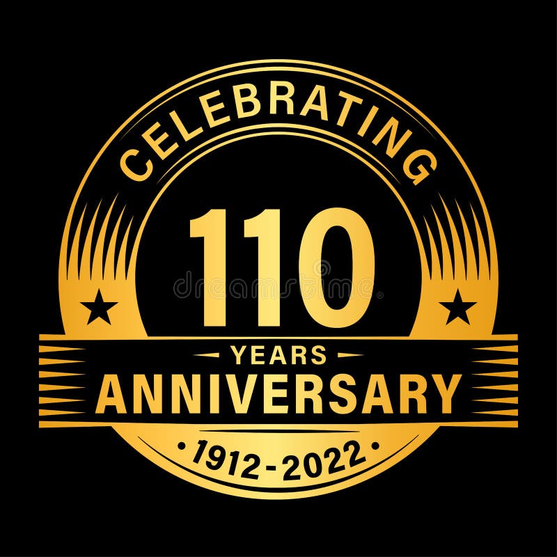 110 Years Anniversary Celebration Design Template. 110th Logo Vector ...