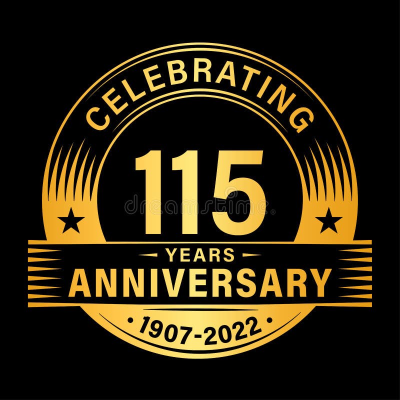 115 Years Anniversary Celebration Design Template. 115th Logo Vector ...