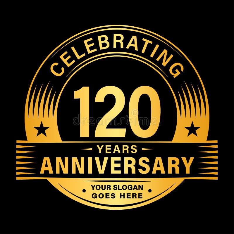 120 Years Anniversary Celebration Design Template. 120th Logo Vector ...
