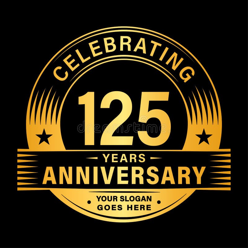 125 Years Anniversary Celebration Design Template. 125th Logo Vector ...