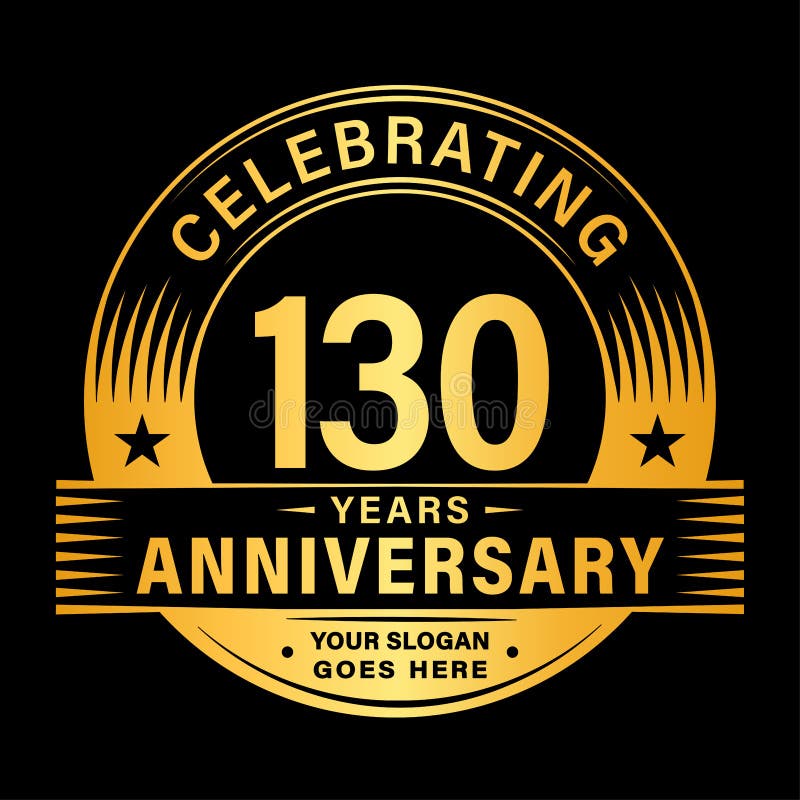 130 Years Anniversary Celebration Design Template. 130th Logo Vector ...