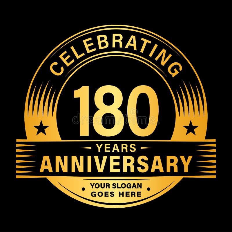 180 Years Anniversary Celebration Design Template. 180th Logo Vector ...