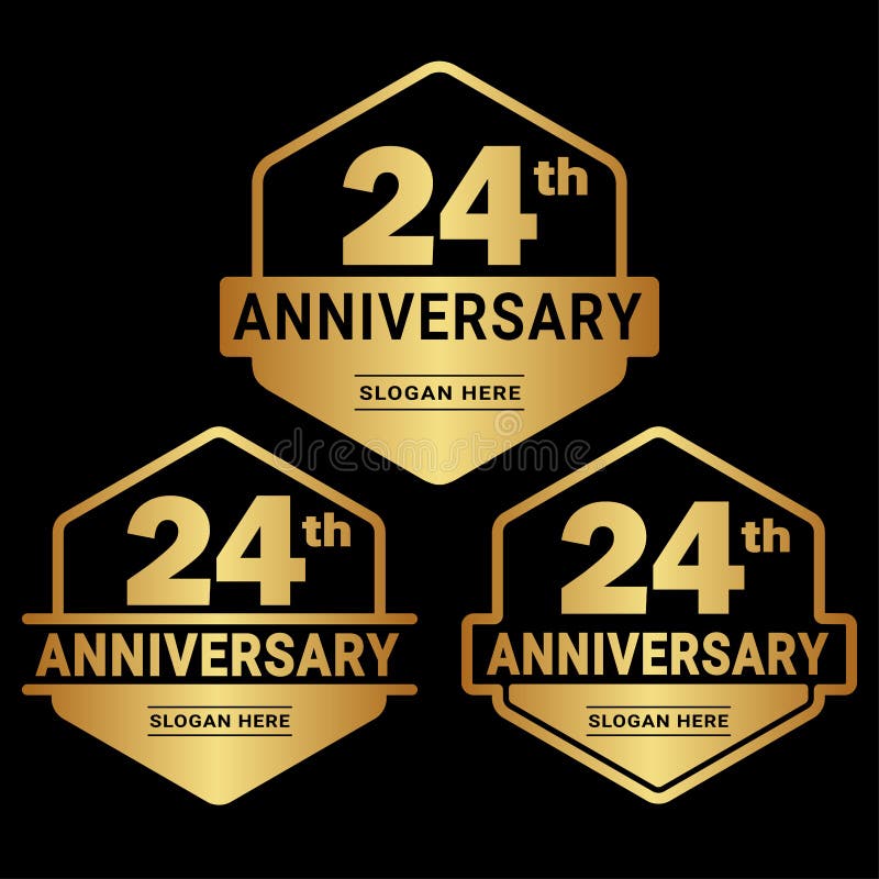 24 Years Anniversary Celebration Logotype. 24th Anniversary Logo ...